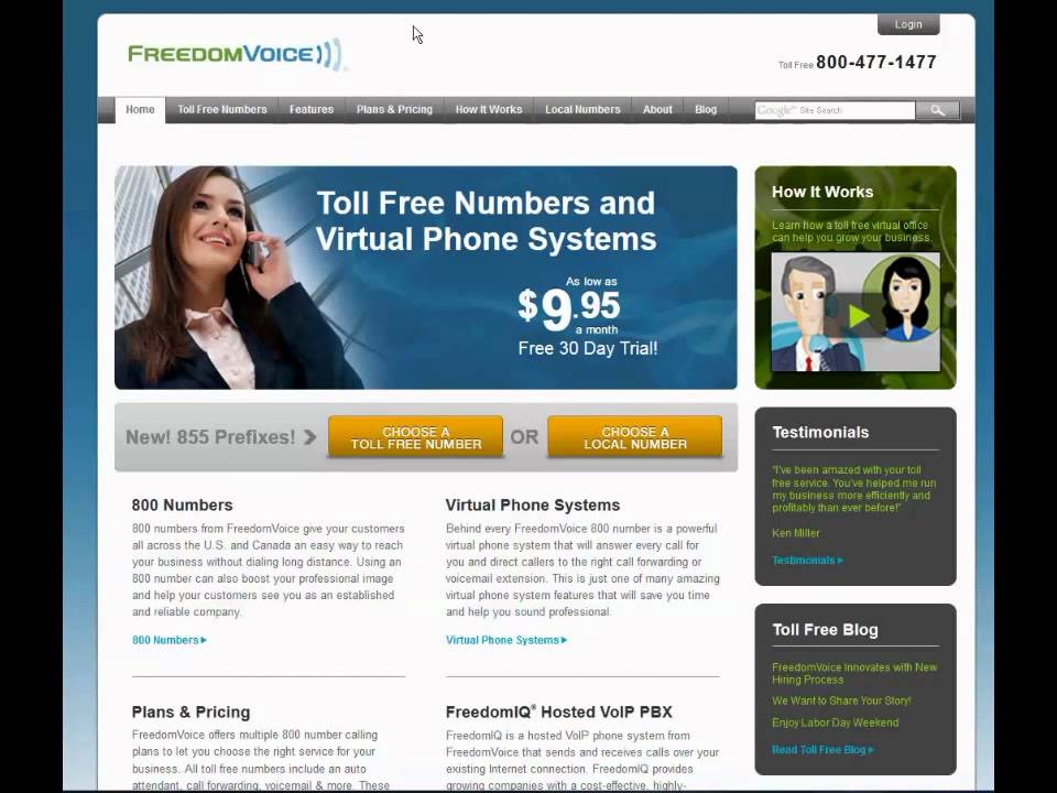 FreedomVoice Review - GetVoIP.com - YouTube