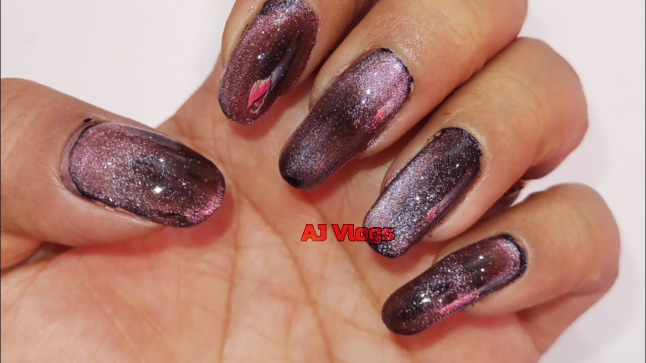 Megnetic nail paint , easy at 🏠 home - YouTube