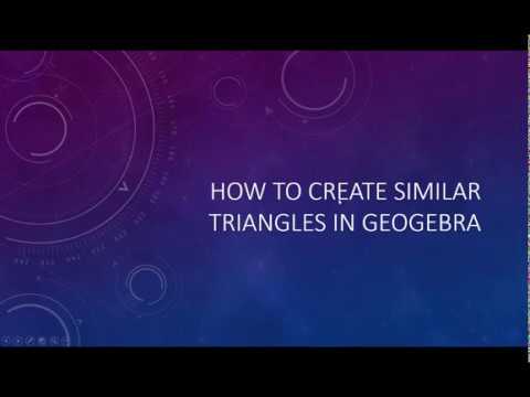 How to create similar triangles in geogebra - YouTube