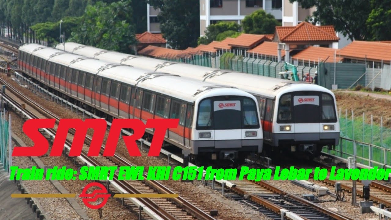 Train ride: SMRT EWL KHI C151 from Paya Lebar to Lavender - YouTube