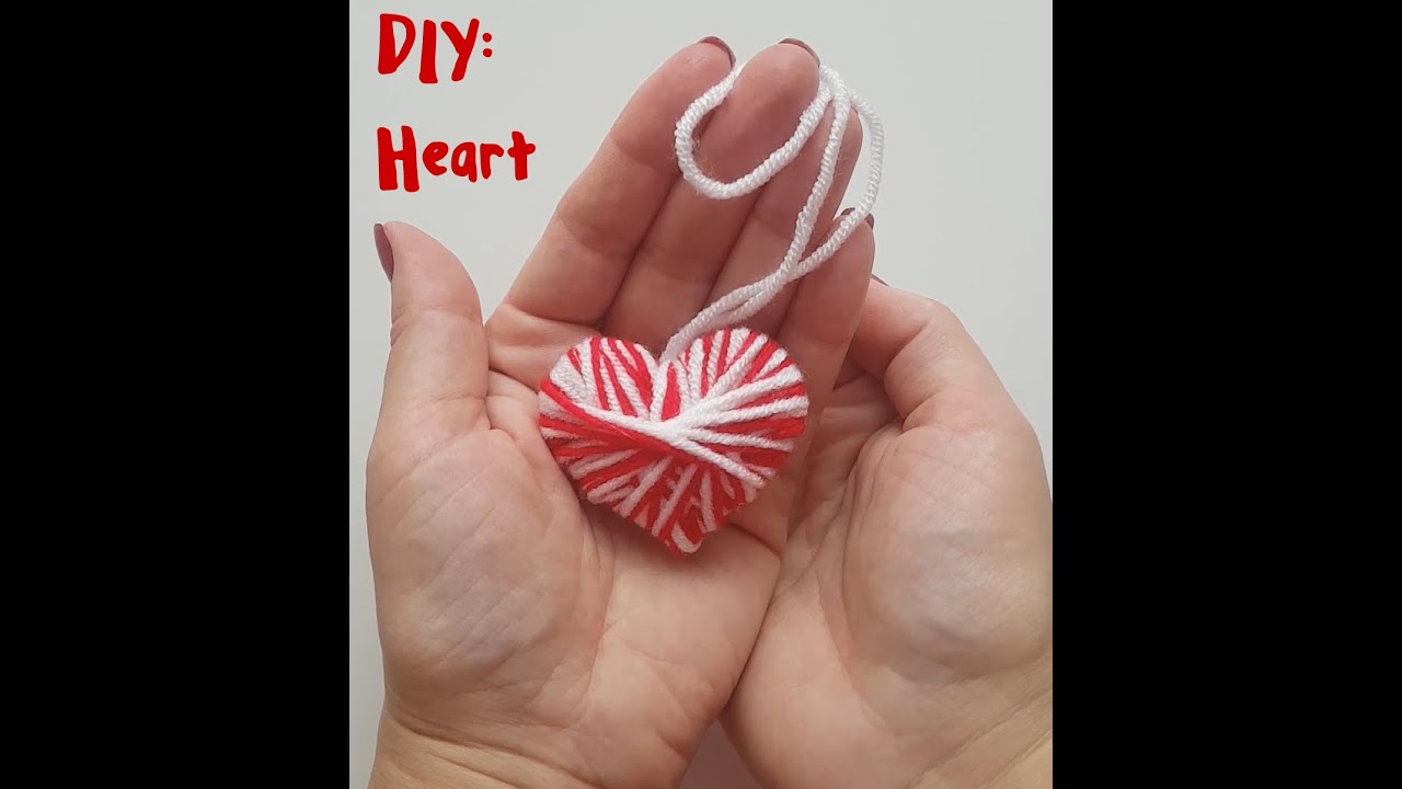 #Shorts : DIY Yarn wrapped Heart 💝 - YouTube