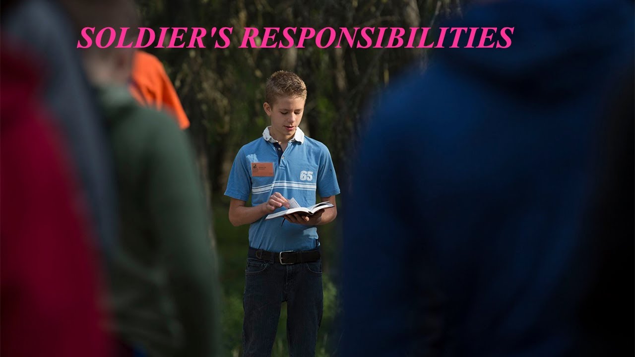 SOLDIER'S RESPONSIBILITIES - YouTube