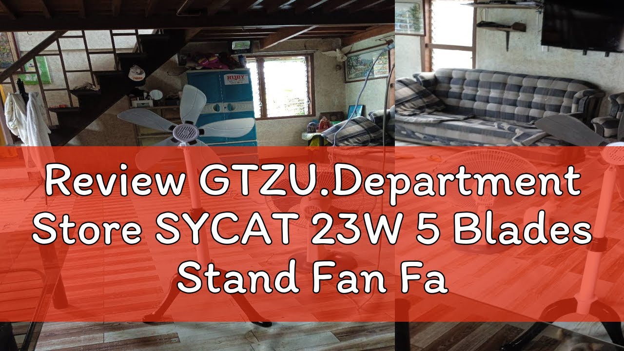 Review GTZU.Department Store SYCAT 23W 5 Blades Stand Fan Family ...