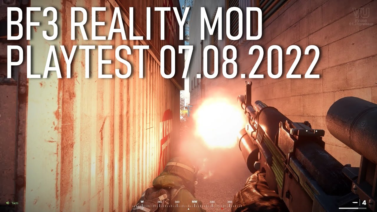 BF3 REALITY MOD | Playtest 07.08.2022 - Highlights - YouTube