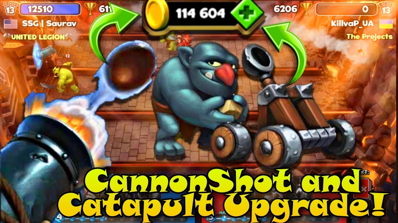 Cannon Shot & Catapult Upgrade Level 10 forged use to Level 11 🔥 Spend ...