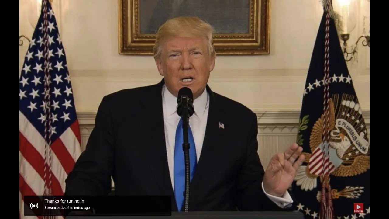 Donald Trump Speech LIVE Now - Urgent Address To The Nation From The ...