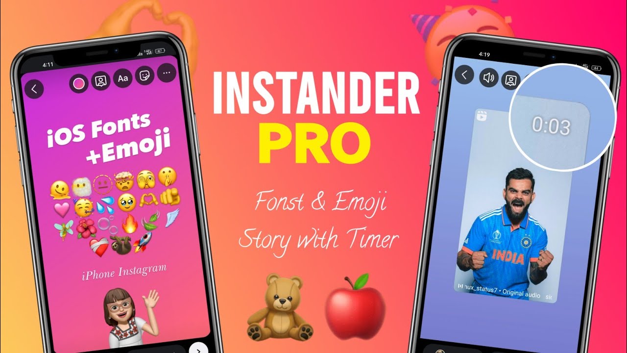 Instander Pro | iOS 16 Emoji + iPhone Story with Timer + Fonts & 60-Sec ...