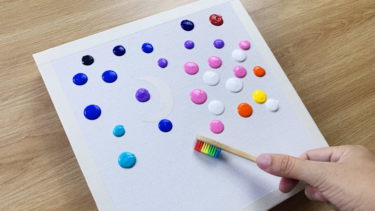 Magic Night Acrylic Painting | Step by Step Painting | #355 - YouTube