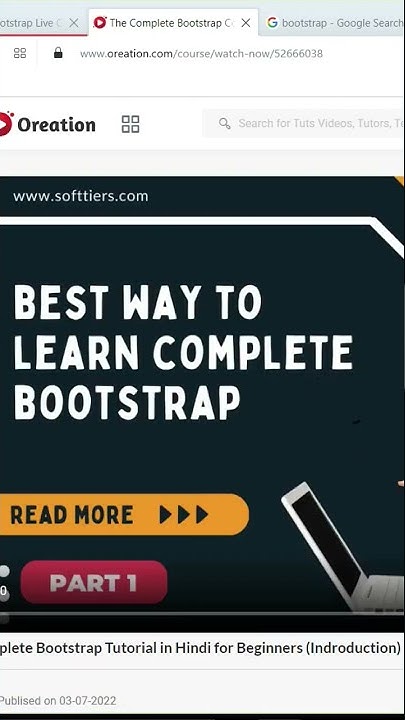Complete bootstrap course | Build real projects | Bootstrap course | Bootstrap training, Ved ...