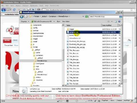 DotNetNuke Tutorial, Understanding CSS hierarchy, part 1/2 - Video #106 - YouTube