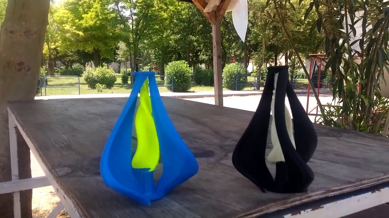 Vertical Axis Wind Turbine With The Wind Collector - YouTube