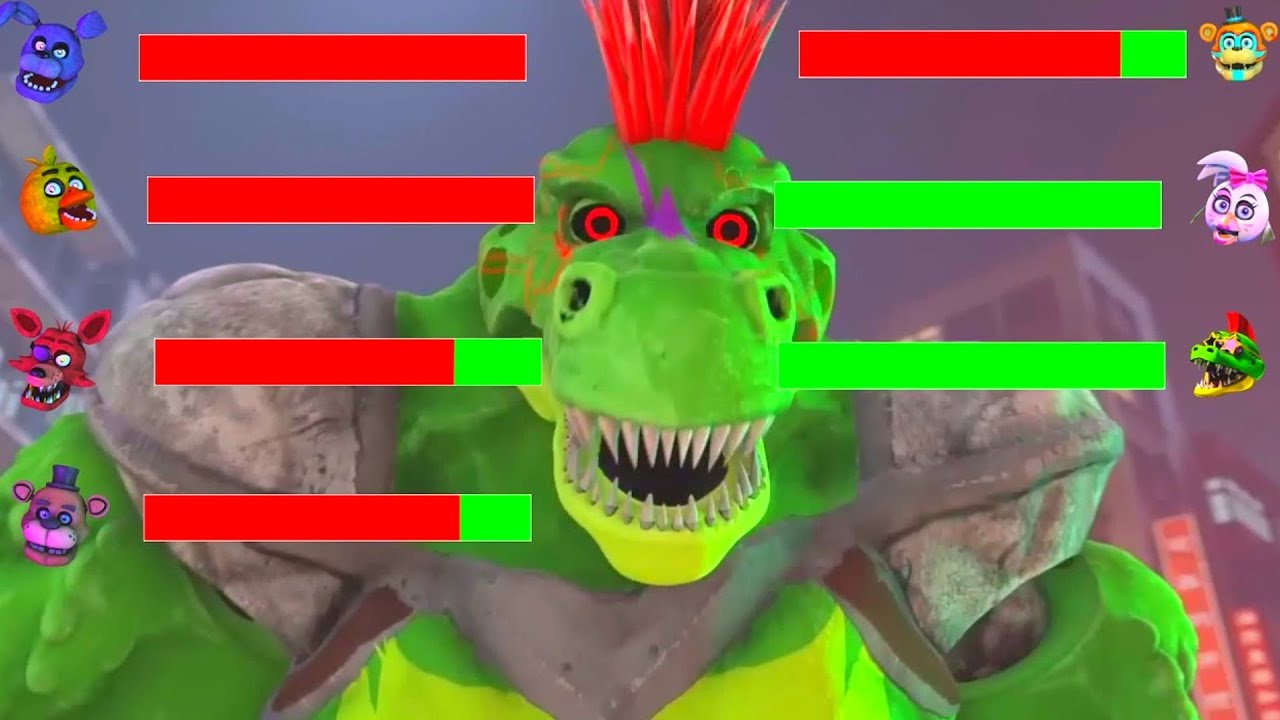 SFM FNaF Top 5 Creepy vs FNaF Fight Animations WITH Healthbars - YouTube