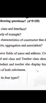 #past paper of oops#past paper of object oriented programming #oops ...