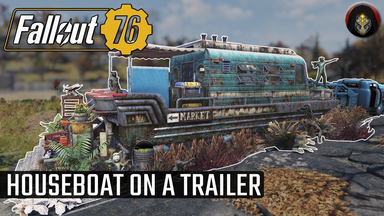 FALLOUT 76 | Houseboat On A Crashed Trailer! - YouTube