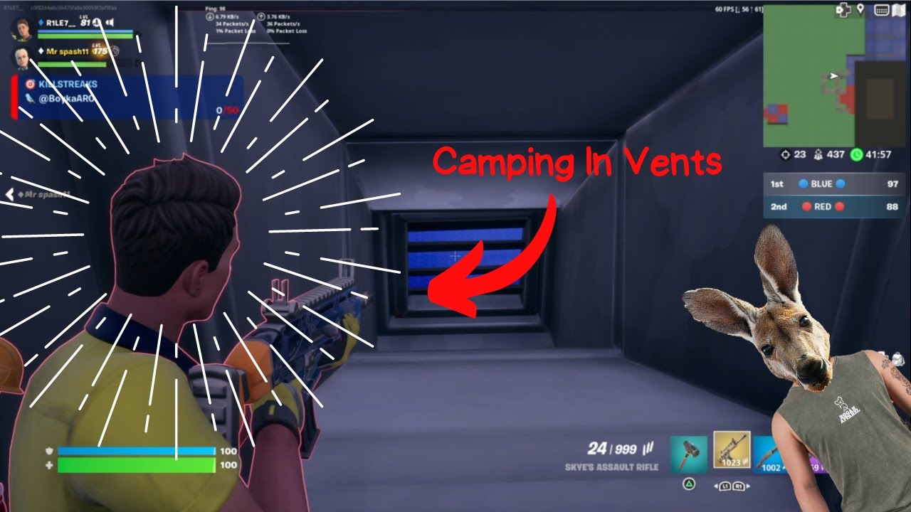 Vent Wars in Fortnite Red VS Blue Rumble - YouTube