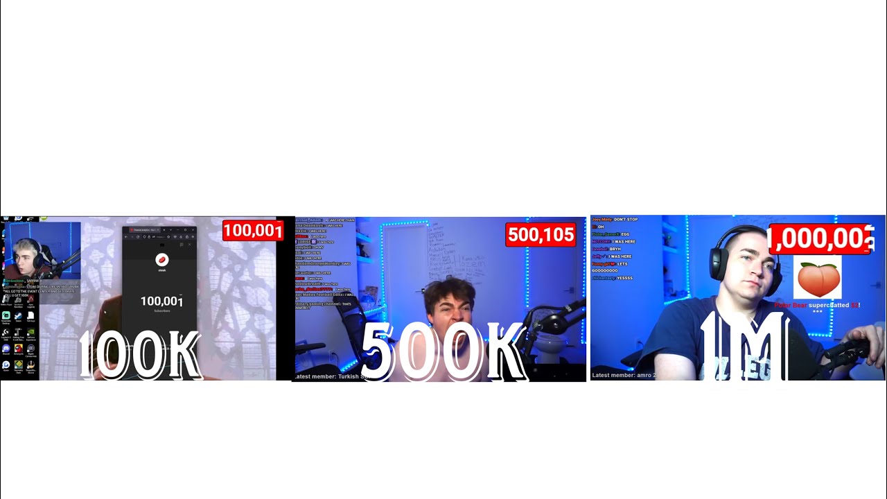 Steak Hitting 100k To 1M (Congratulations Steak For 1 Million!) - YouTube