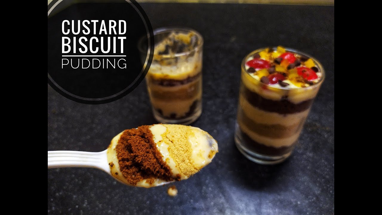 Custard Biscuit Pudding Recipe | Dessert Recipe | Multi layered Custard ...