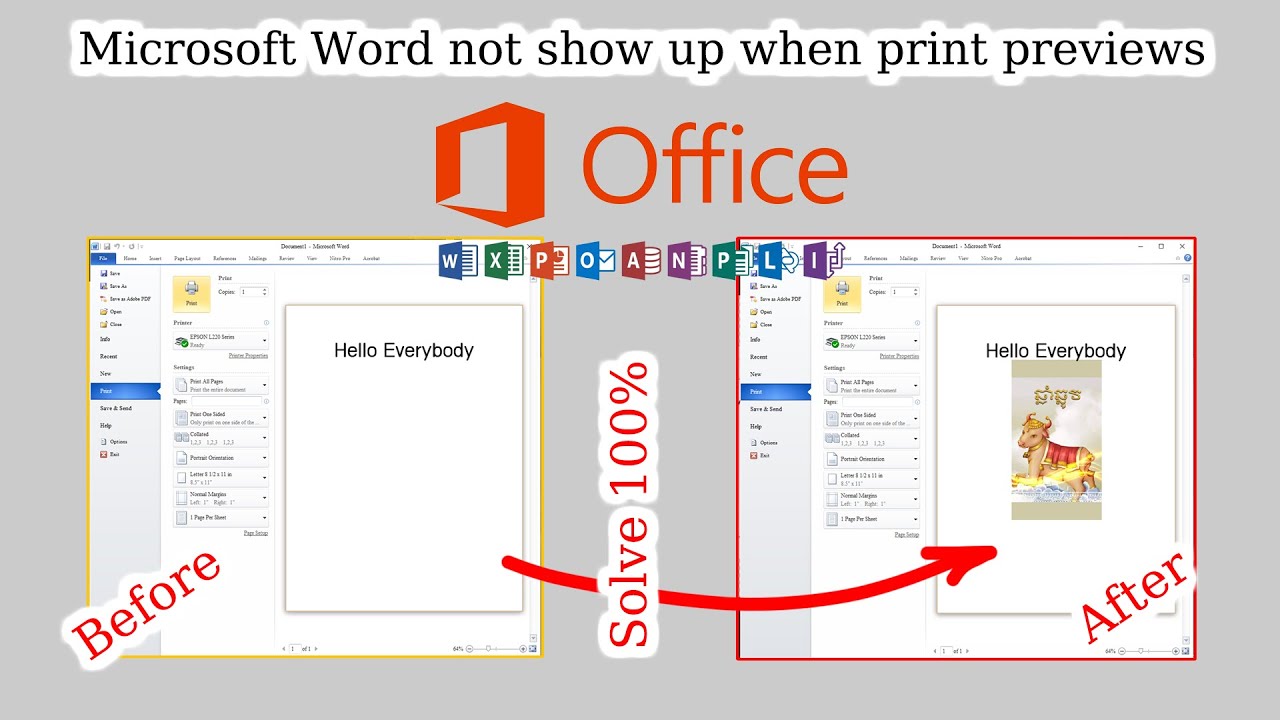 Microsoft Word Not Showing up Picture when Print previews Solve 100% ...