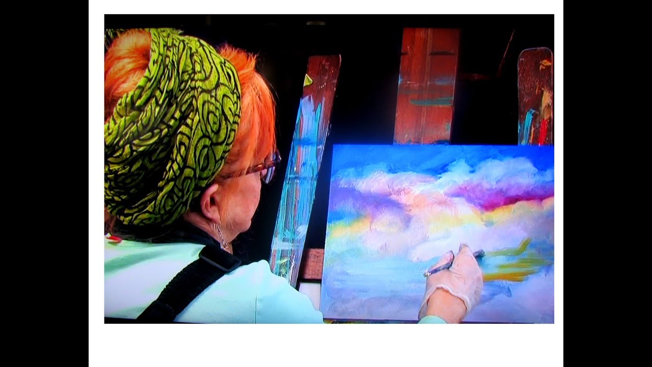 Painting a Sunset /with Paper Towels! - YouTube
