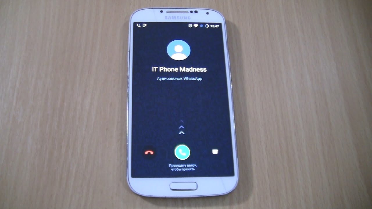 WhatsApp Samsung Galaxy S4 Mod incoming call - YouTube