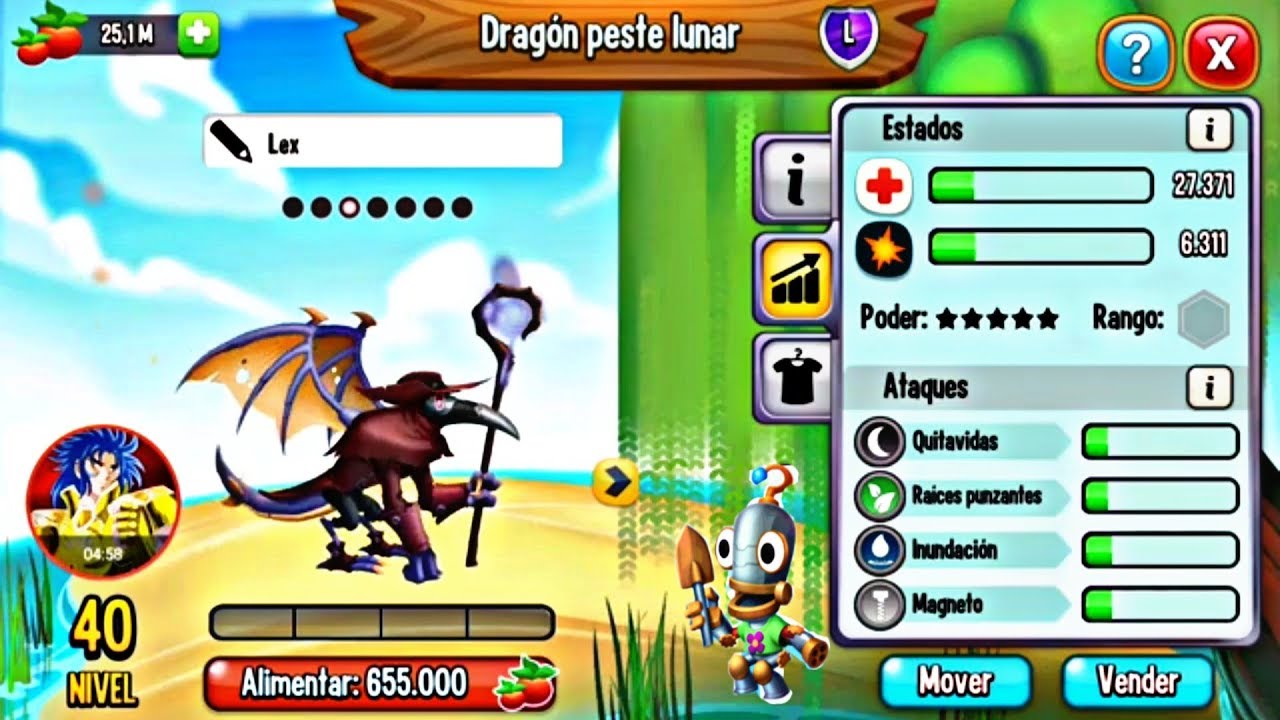 Dragón peste lunar nivel 40 en Dragon City - YouTube
