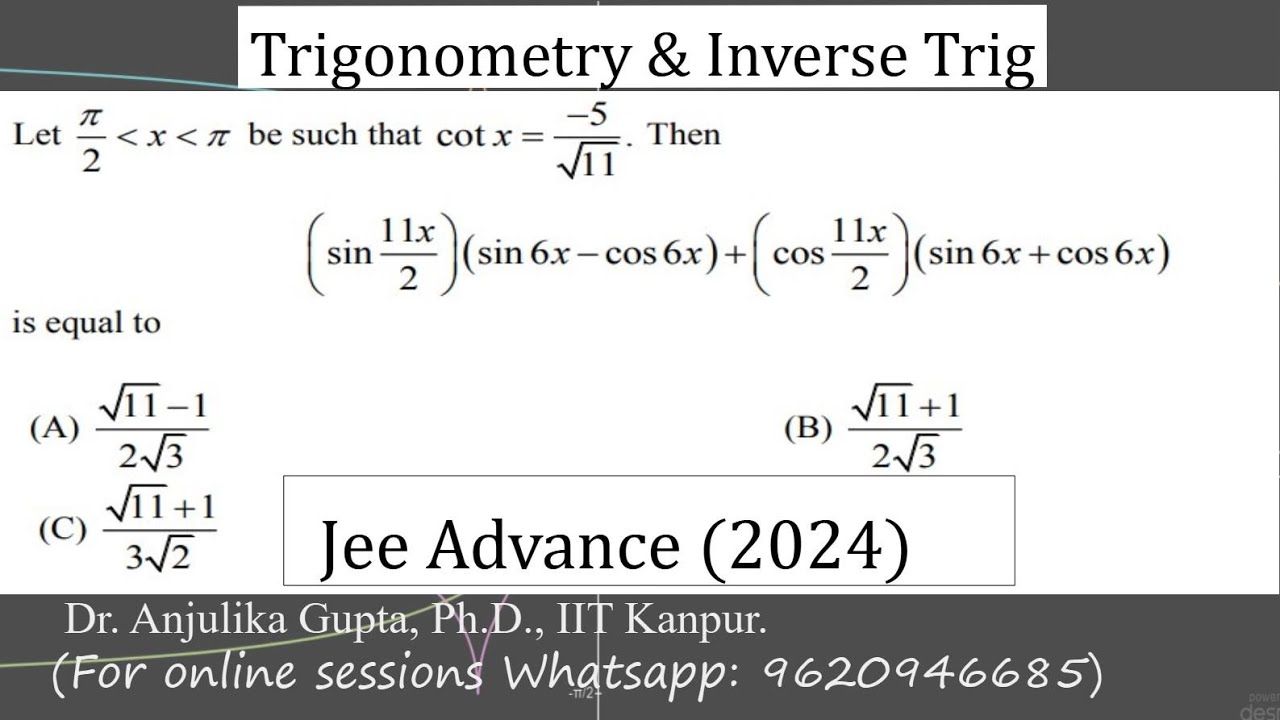 #35 || Trig || Jee Adv 24 || Problem and Solution || - YouTube