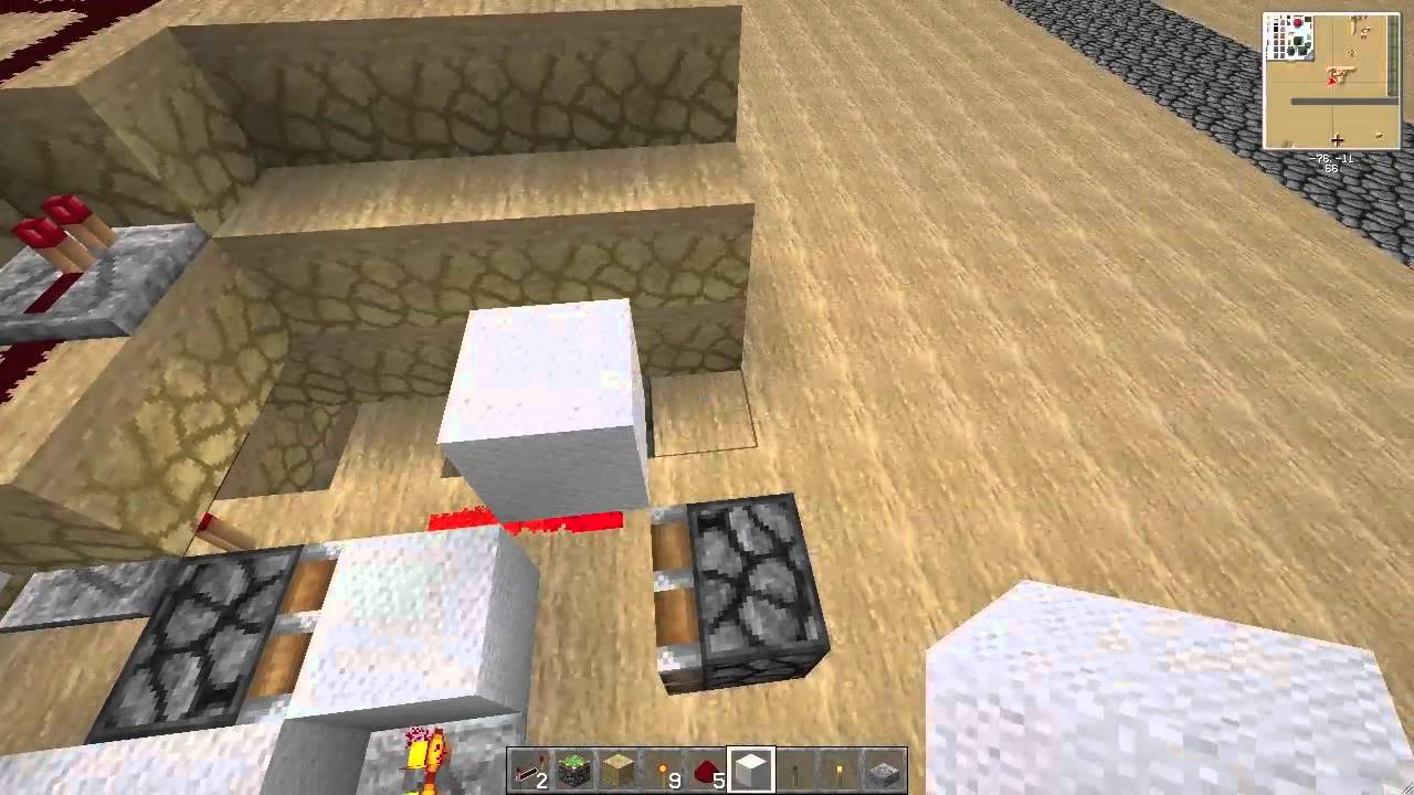 Minecraft: Tutorial: How to make the Hidden Piston Door that opens with ...