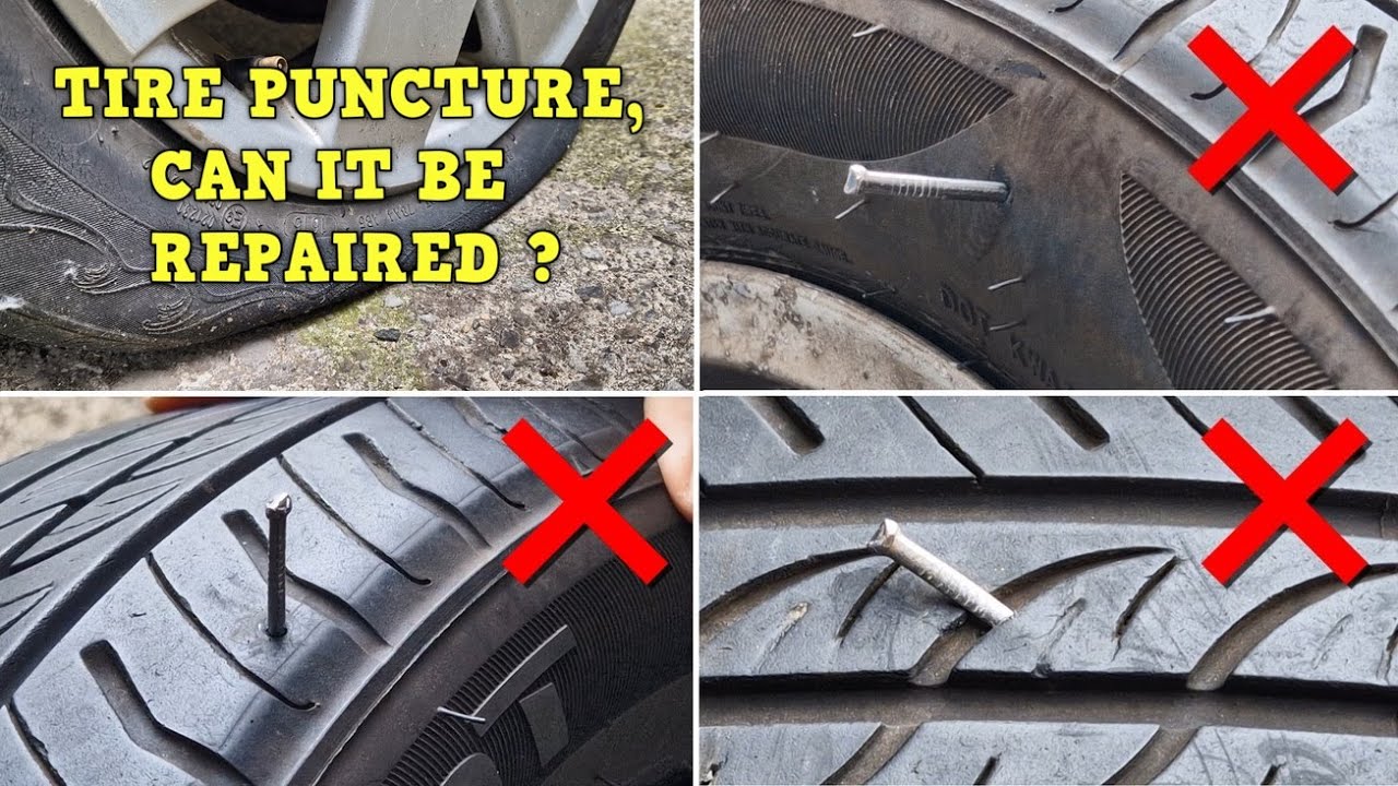 Tire Puncture Damage - Can it be Repaired ? - YouTube