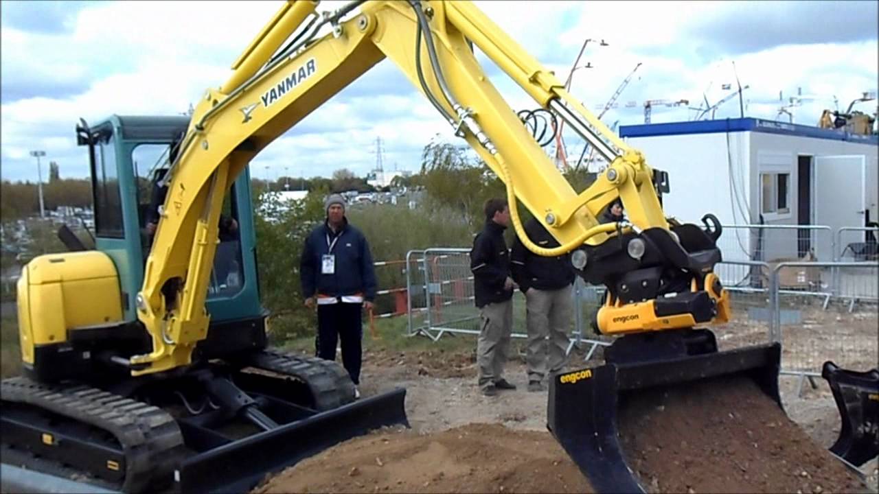 Engcon demo plot at Intermat 2012 - YouTube
