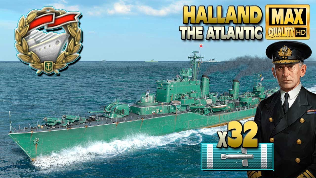 Destroyer Halland: Great Solo Warrior - World of Warships - YouTube