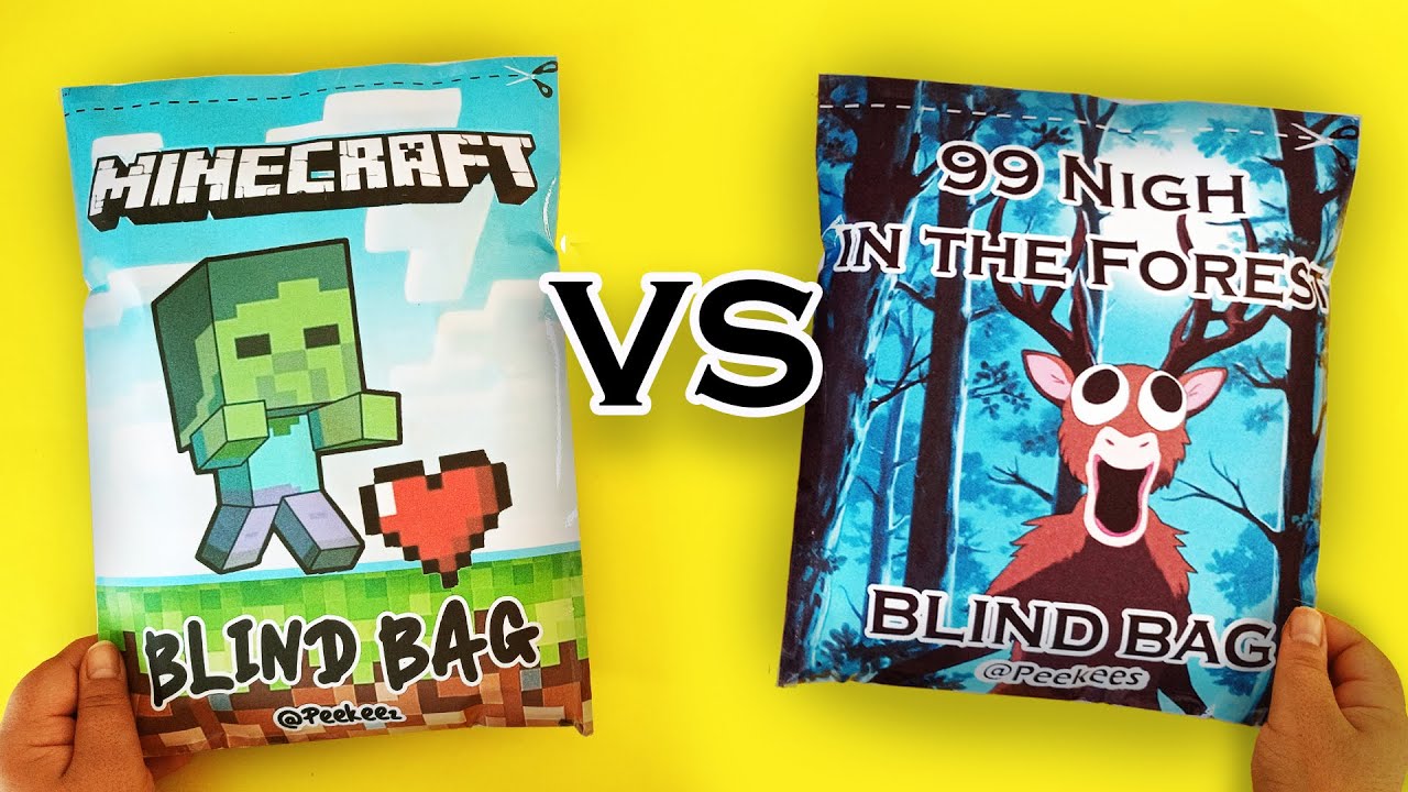 99 Night In The Forest VS Minecraft Bling Bags Unboxing !! - YouTube