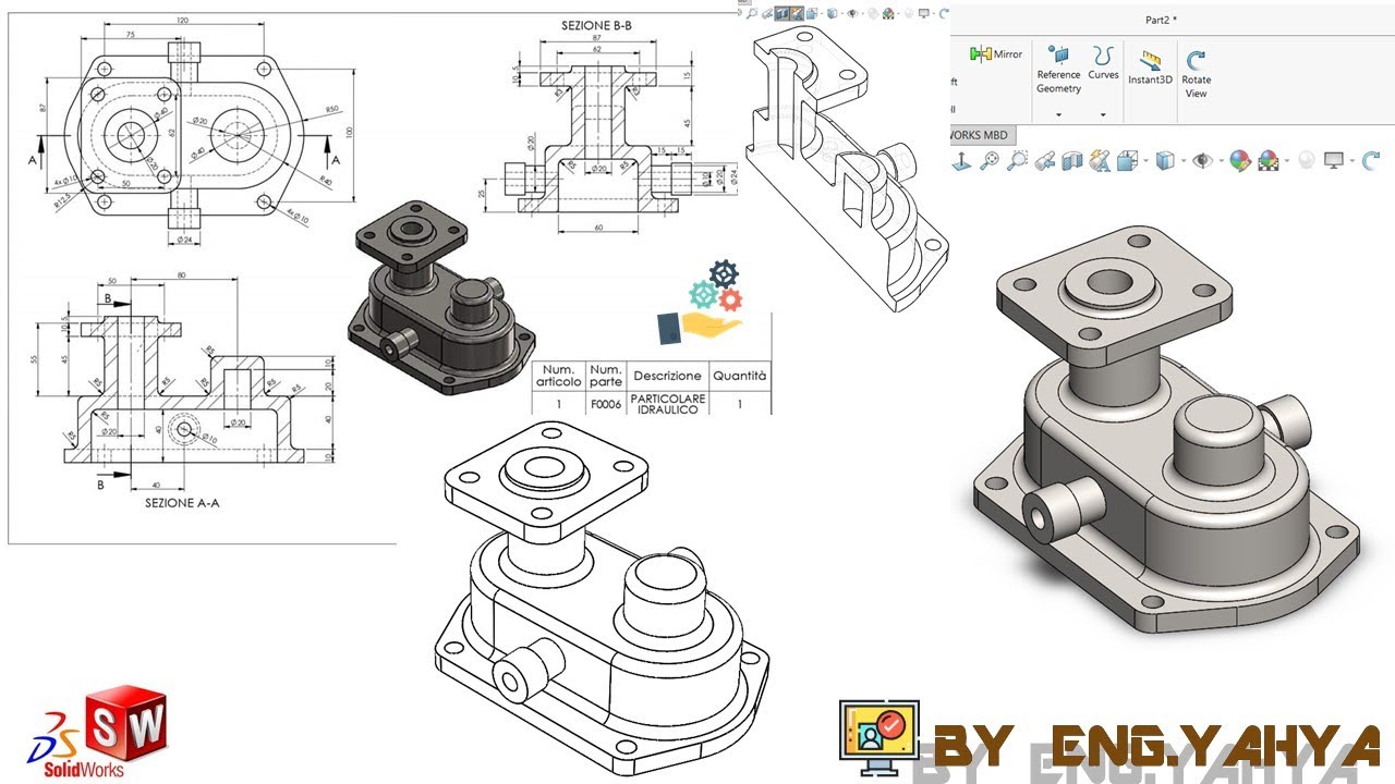 practice solidworks Advanced Exercise 2 سوليد وركس تمرين تطبيقي متقدم ...