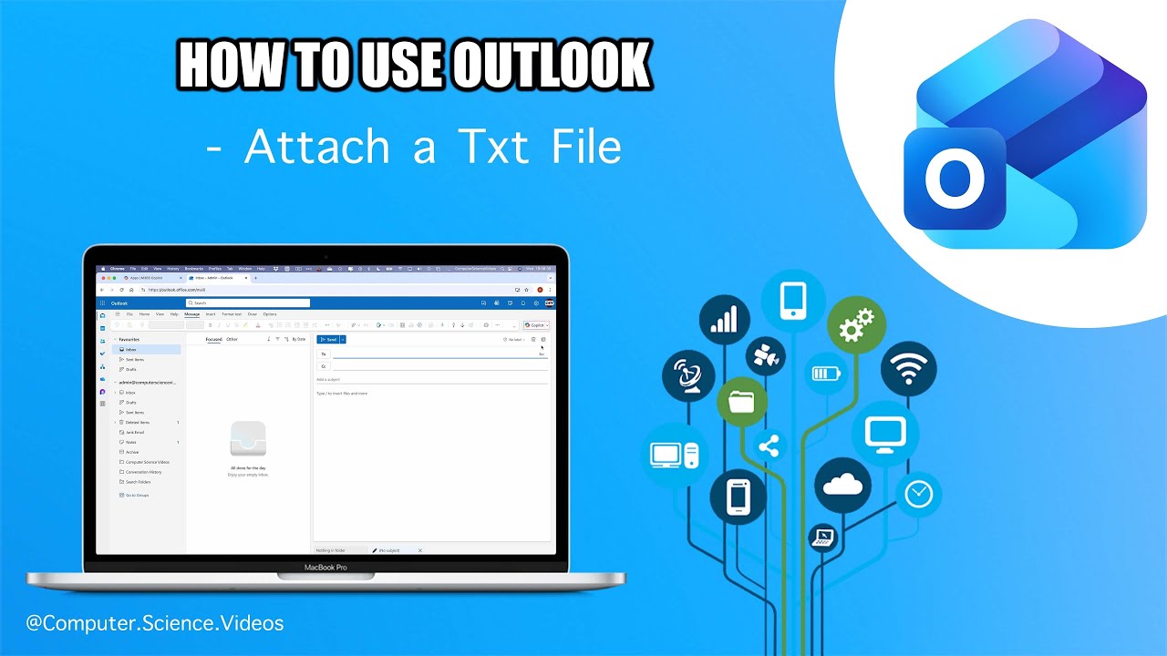 How to ATTACH a Text File to Email On Outlook Using a Mac - Basic ...