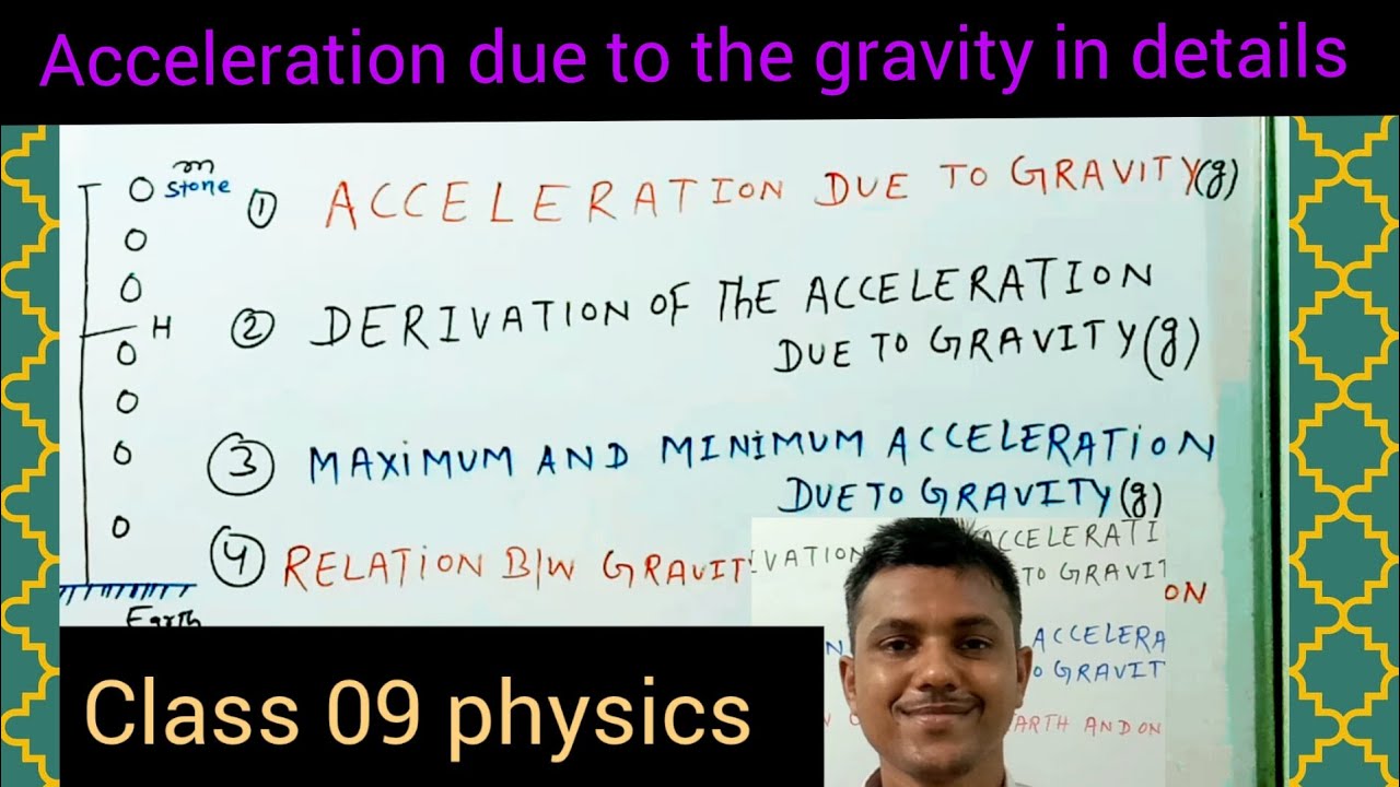acceleration due to gravity details with derivation class 09 physics ...