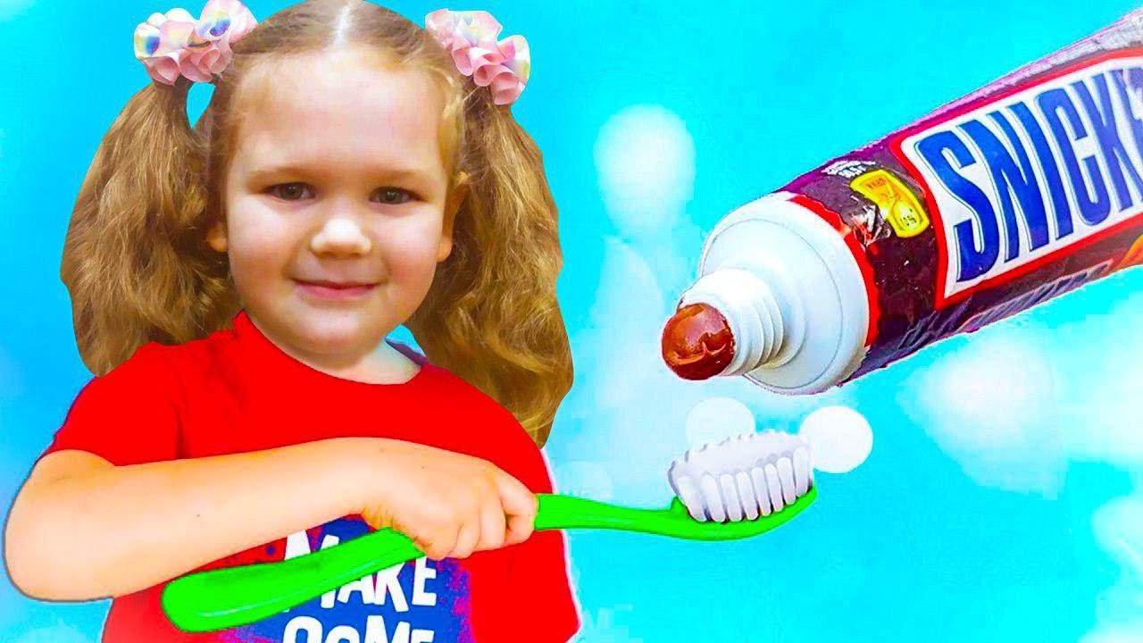 Pretend Play Morning Routine Brush Teeth by Kids Liza - YouTube