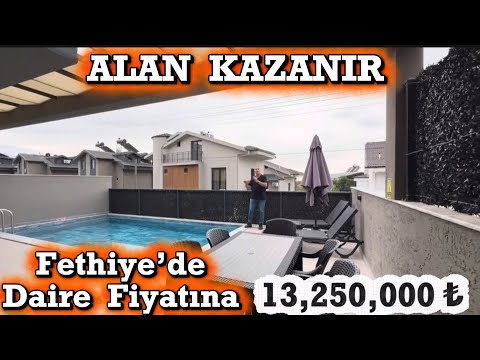 🏡 Muğla Fethiye Satılık Daire Fiyatına Özel Havuzlu Ful Eşyalı Müstakil Villa 