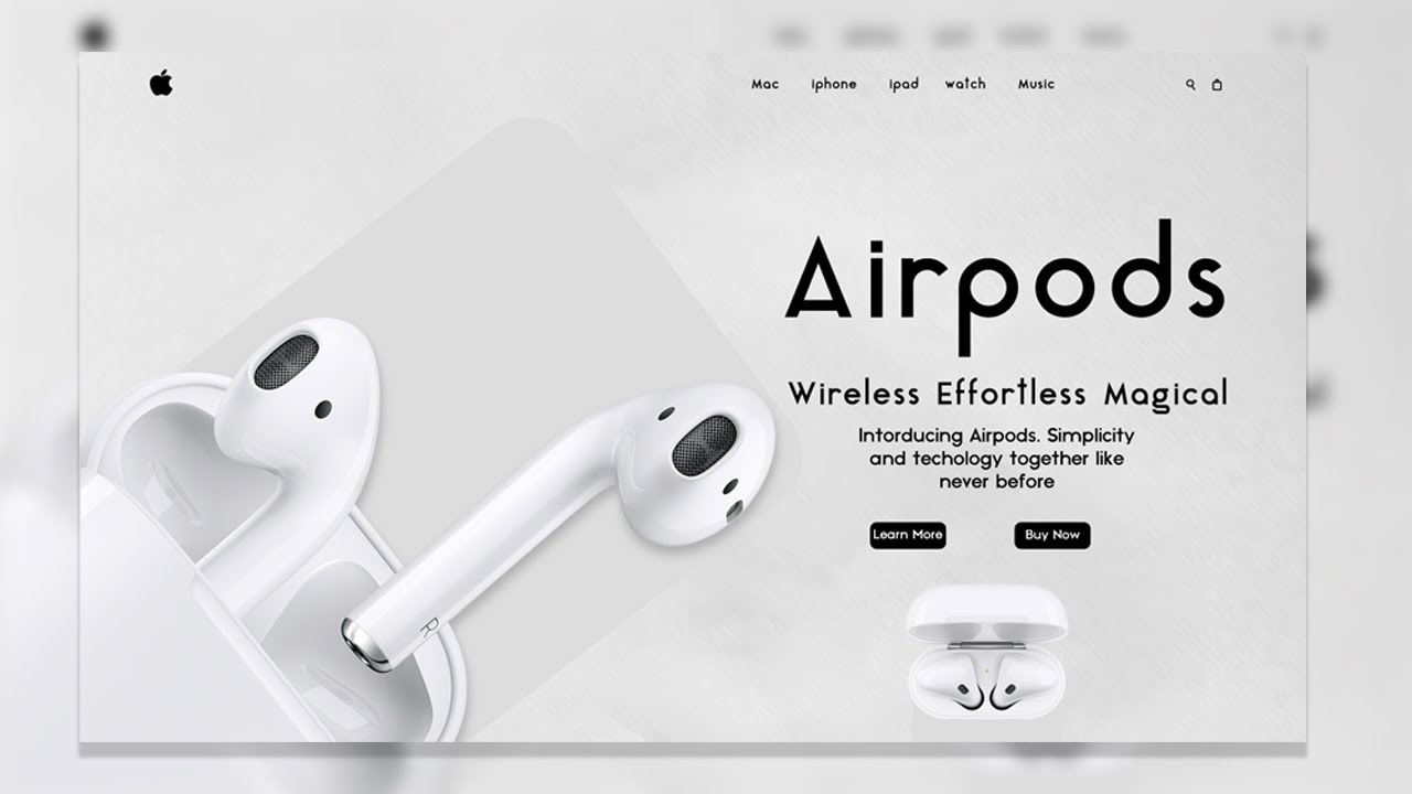 how to design apple airpods pro ui design concept 2022 |airpods banner ...