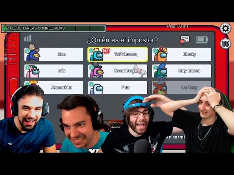 LOS ENSES SE NAVAJEAN EN AMONG US CON MUCHOS STREAMERS