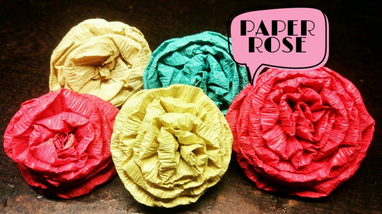 How to Make Rose Flower | Crap Paper - YouTube