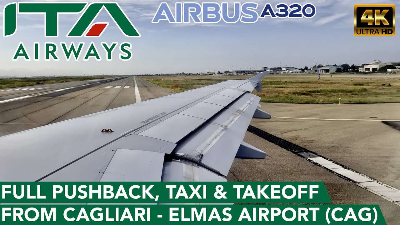 [4K] ITA Airways | Airbus A320-216 | Full Taxi, Takeoff & Climb from ...
