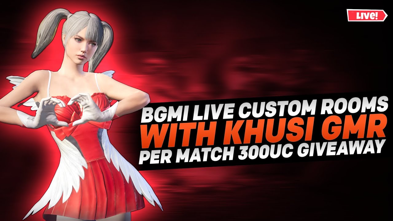 Bgmi Live Custom Rooms | 300 Uc Giveaway Per Match | bgmi custom room ...
