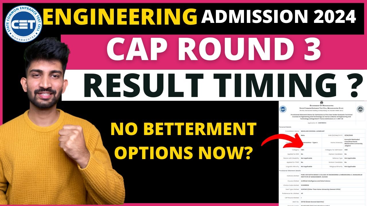 When Engineering Cap 3 Allotment will Release | Engineering Cap Round 3 ...