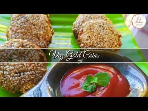 Veg Gold Coins - Chinese Veg Starter - Sesame Gold Coin - Perfect snack ...