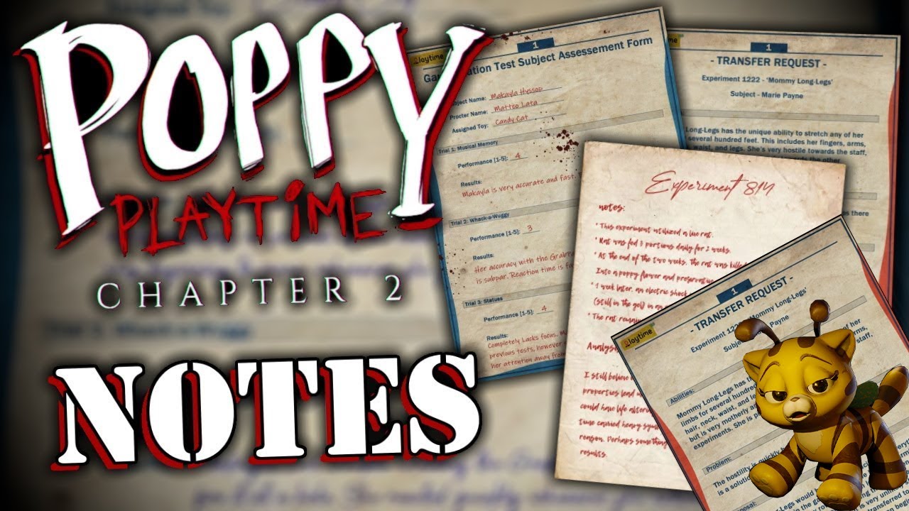 ALL NOTES LOCATIONS IN POPPY PLAYTIME 2 (Poppy Playtime secret) - YouTube