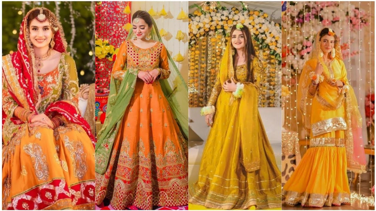 latest Mayoon outfits designs | haldi dress ideas | bridal ubtan ...
