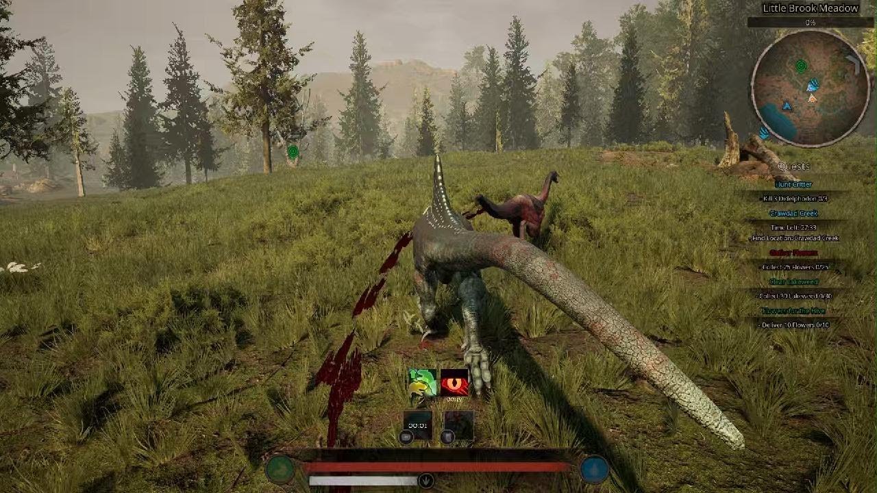 Hunting an Annoying Struthi - Path of Titans - YouTube