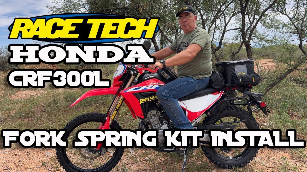 Honda CRF300L & Rally Race Tech Fork Spring Kit Install - YouTube