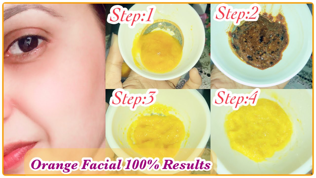 Diy orange facial/ Vitamin C facial at home/ Get glowing crystal clear ...