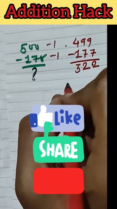 Addition Hack #short #shorts #shortsfeed #trending #viralshorts #viral #maths #addition hack # ...