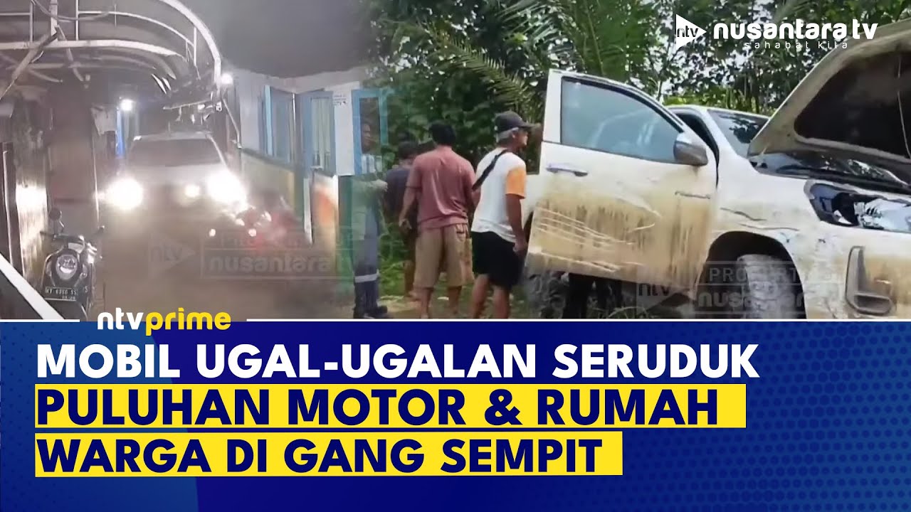 Ugal-Ugalan di Gang Sempit! Mobil Tabrak 29 Motor dan 10 Rumah di ...